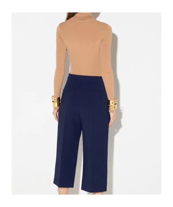 Elisabetta Franchi Knit Bodysuit With Openwork Embroideries
