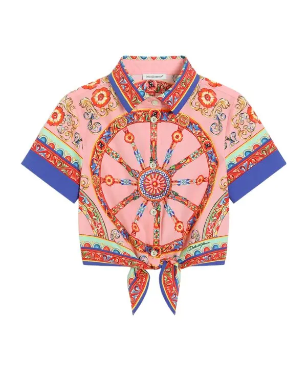 Dolce & Gabbana Carretto-print Poplin Shirt