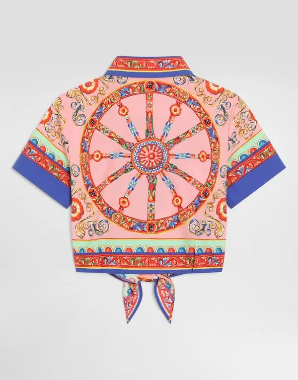 Dolce & Gabbana Carretto-print Poplin Shirt