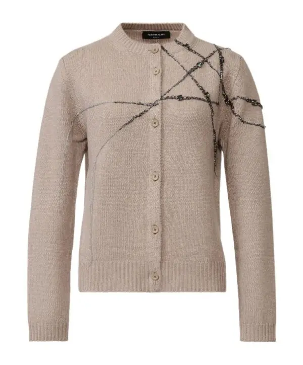 Fabiana Filippi Crystal-embellished Embroidered Cardigan