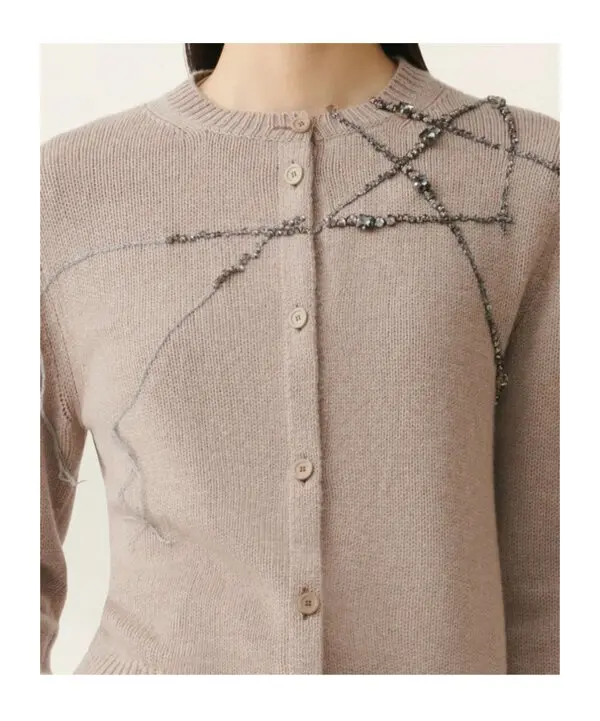 Fabiana Filippi Crystal-embellished Embroidered Cardigan