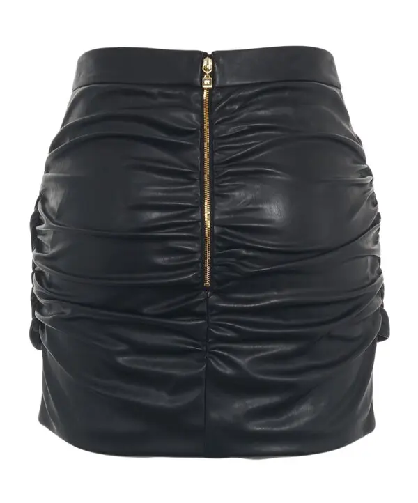 Elisabetta Franchi Zip Detailed Ruched Skirt