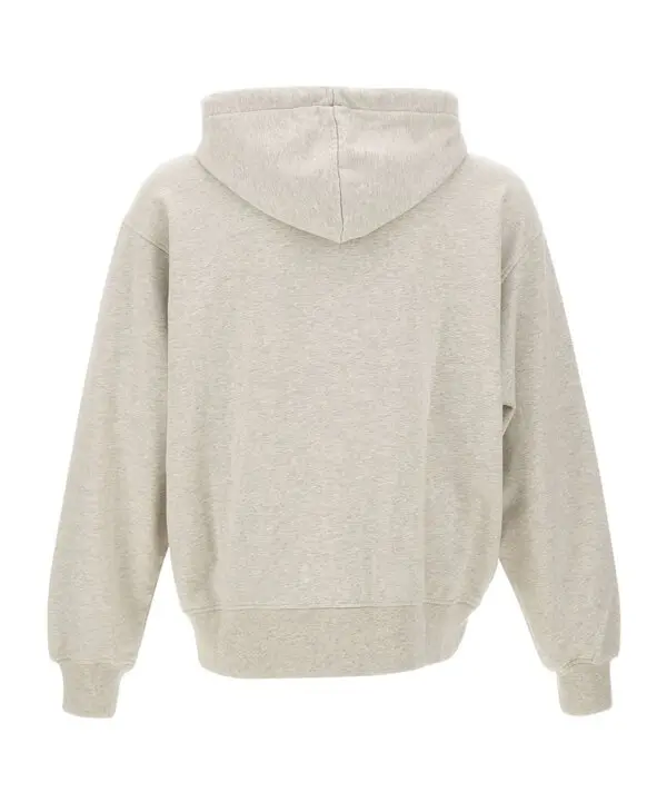 Drole De Monsieur Slogan Zip Hoodie - Grey
