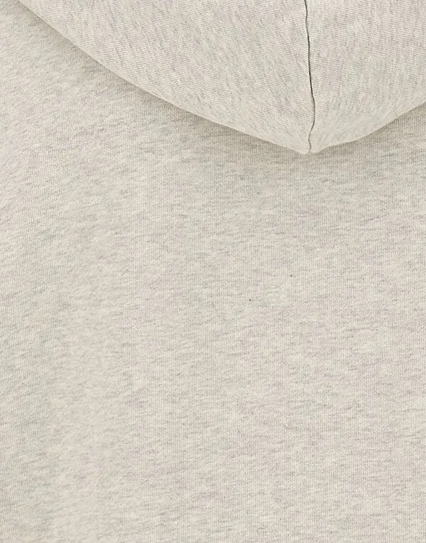Drole De Monsieur Slogan Zip Hoodie - Grey