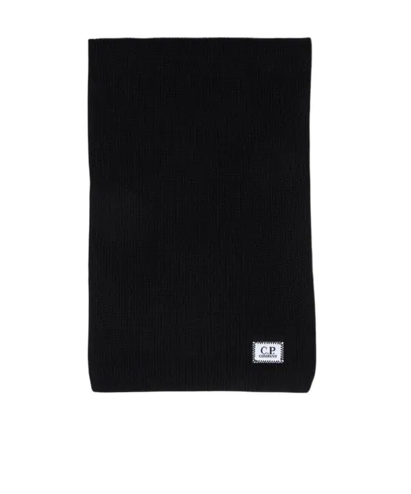 C.P. COMPANY Logo-patch Knitted Scarf