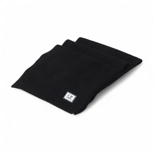 C.P. COMPANY Logo-patch Knitted Scarf