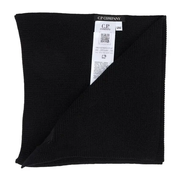 C.P. COMPANY Logo-patch Knitted Scarf