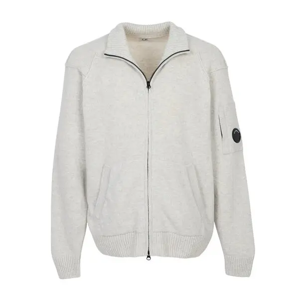 C.P. COMPANY Zip-up Cardigan With Ribbed Hem
