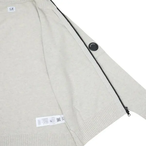 C.P. COMPANY Zip-up Cardigan With Ribbed Hem