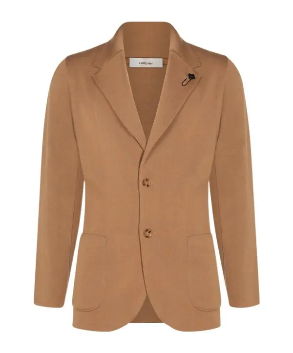 LARDINI Single Breasted Brooch Detailed Blazer
