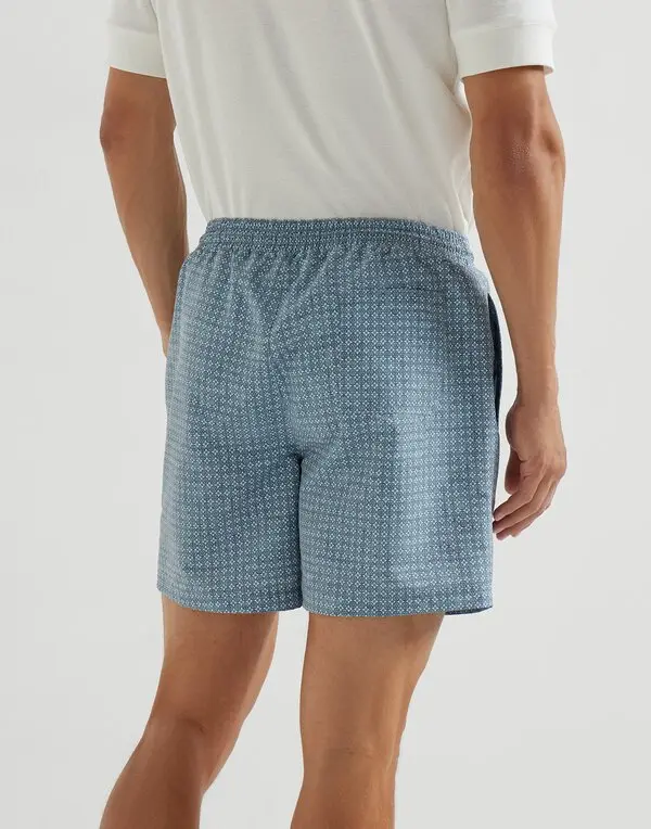 Brunello Cucinelli Allover Printed Drawstring Swim Shorts