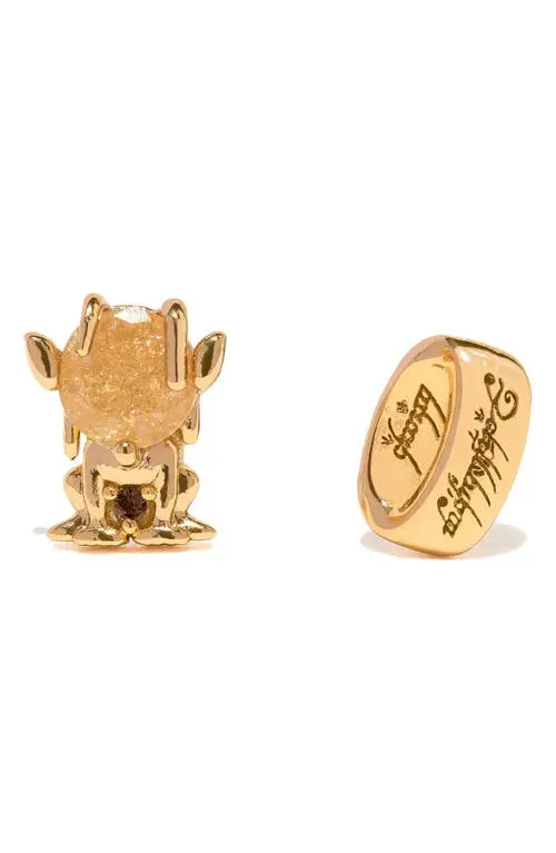 GIRLS CREW Lord Of The Rings Gollum And One Ring Stud Earrings - Gold