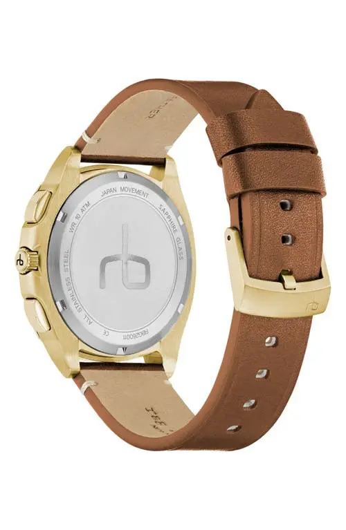 Rag & Bone Bleeker Chronograph Leather Strap Watch