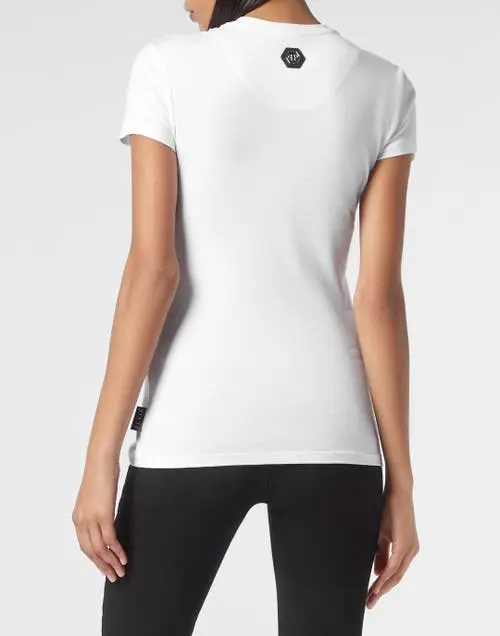 Philipp Plein Embellished Skull T-shirt - White