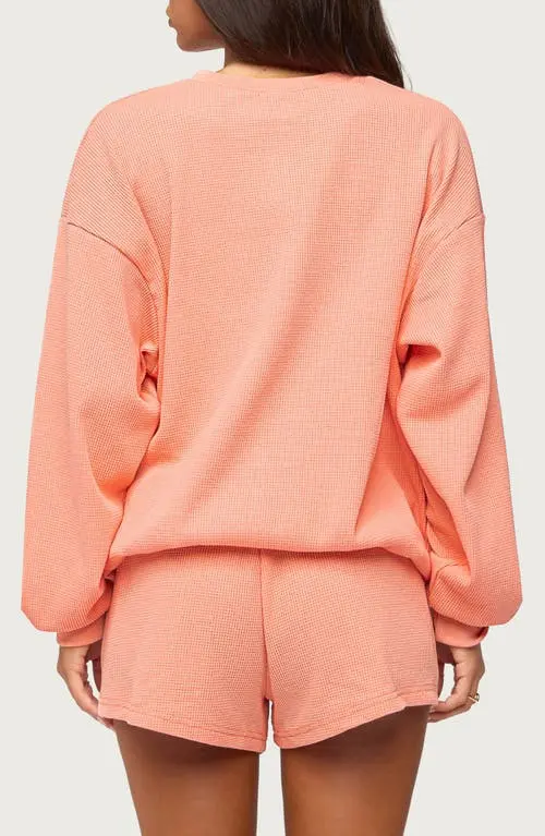 EDIKTED Baila Waffle Henley Top