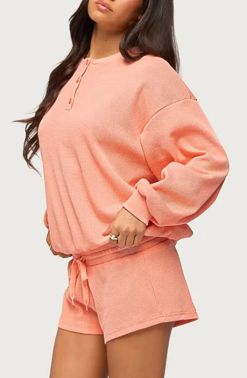 EDIKTED Baila Waffle Henley Top