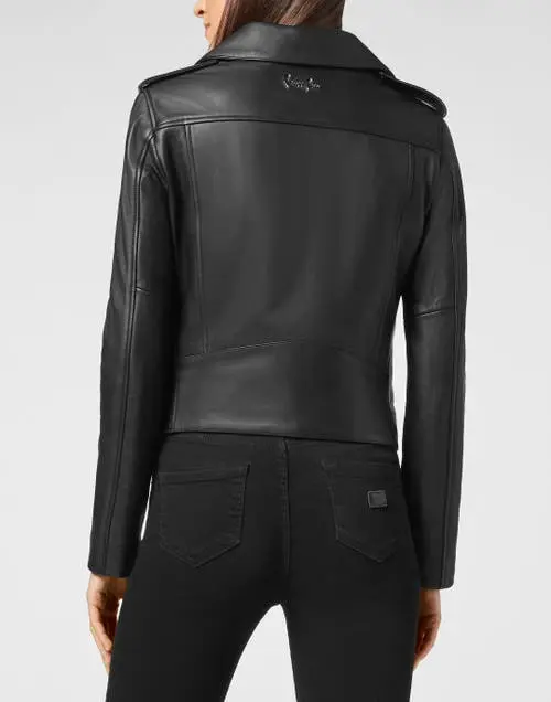 Philipp Plein Biker Leather Jacket