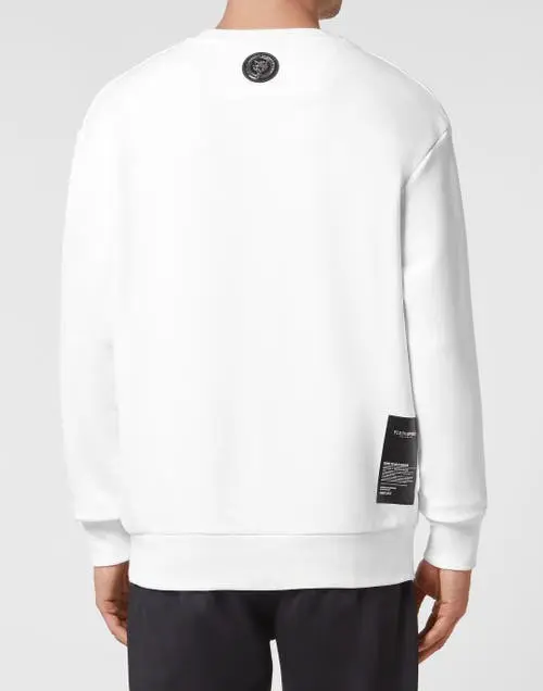 PLEIN SPORT Longsleeve Sweatshirt Tiger - White