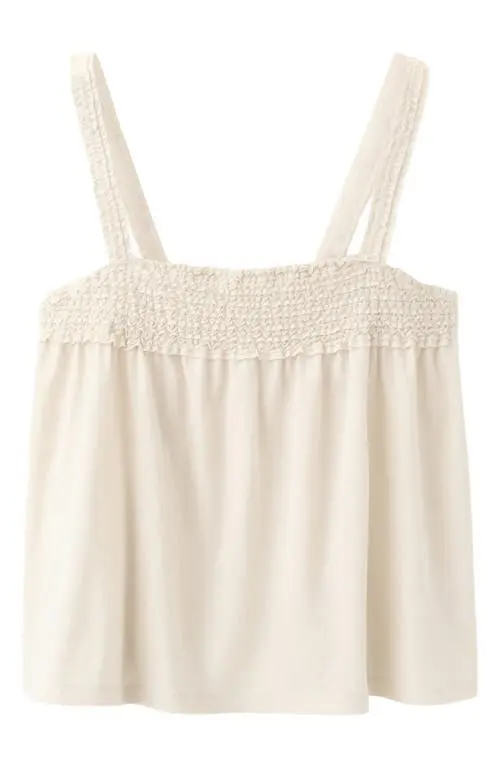 Mango Terry Cotton Smocked Top
