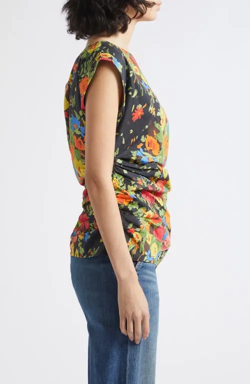 A.L.C. Nara Floral Off The Shoulder Cotton Top