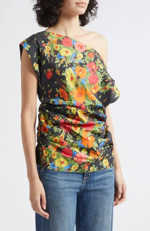 A.L.C. Nara Floral Off The Shoulder Cotton Top