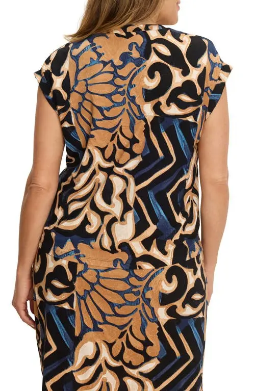 NIC+ZOE Deco Blooms Cap Sleeve Tee