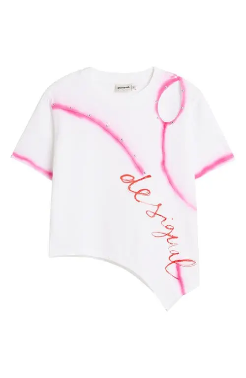 Desigual Cutout Logo Graphic T-shirt