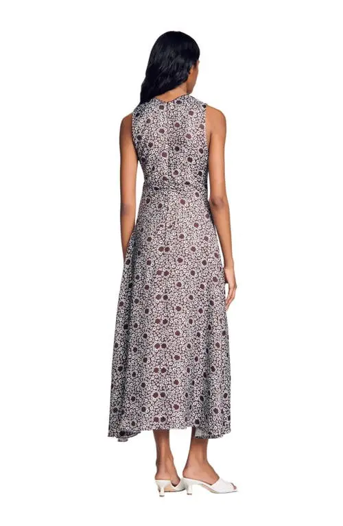 Sandro Daisy Print Maxi Dress
