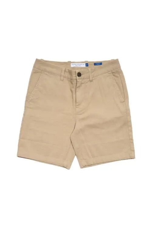 PETER MANNING NYC Stretch Chino Shorts 7 Inch - Khaki