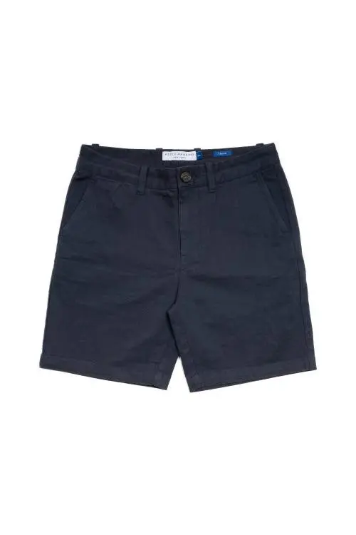 PETER MANNING NYC Stretch Chino Shorts 7 Inch - Navy