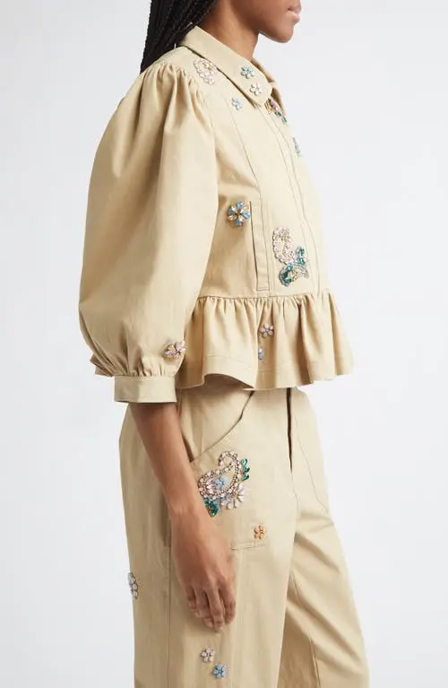 Cinq À Sept Daphne Rhinestone Paisley Jacket