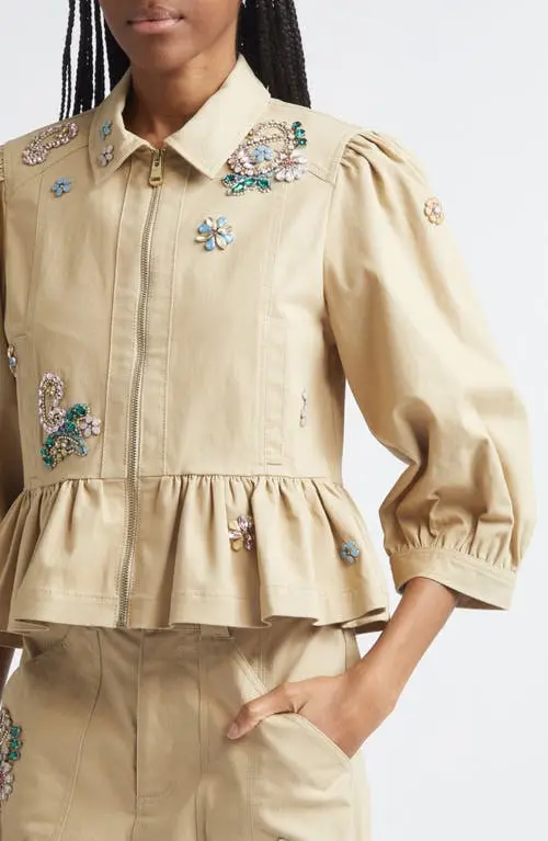 Cinq À Sept Daphne Rhinestone Paisley Jacket