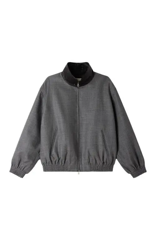 Sandro Oversized Leather-collar Jacket