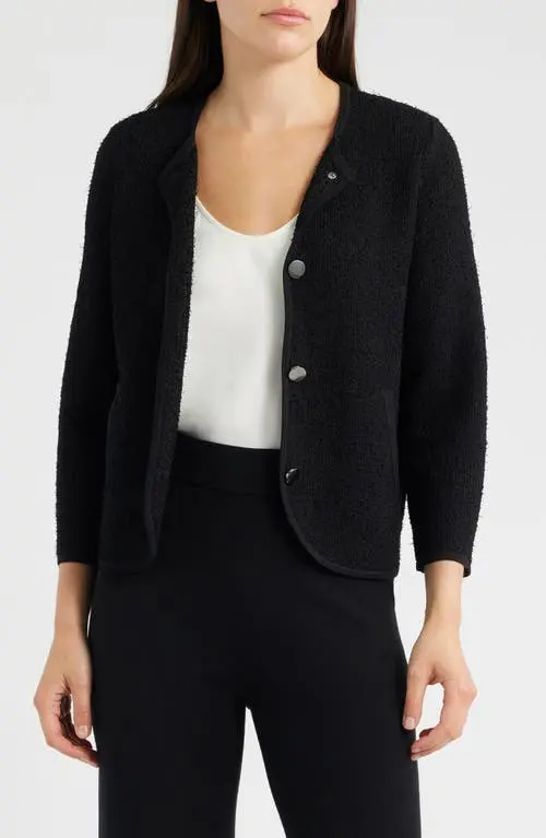 Anne Klein Eyelash Yarn Cardigan