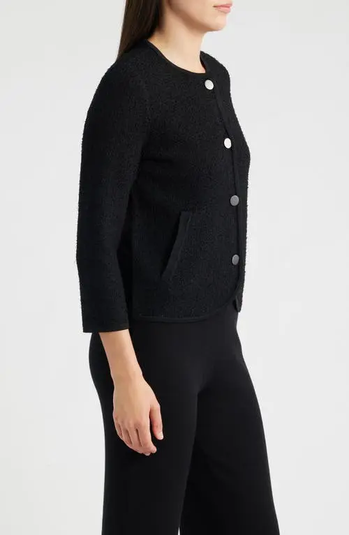 Anne Klein Eyelash Yarn Cardigan