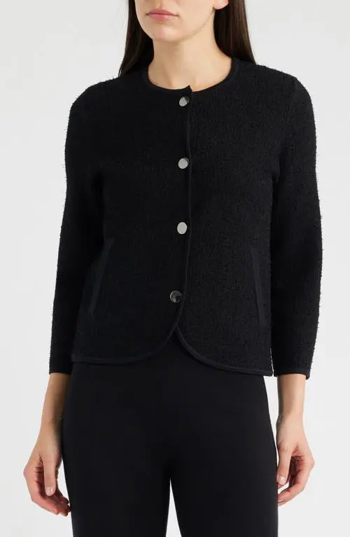 Anne Klein Eyelash Yarn Cardigan