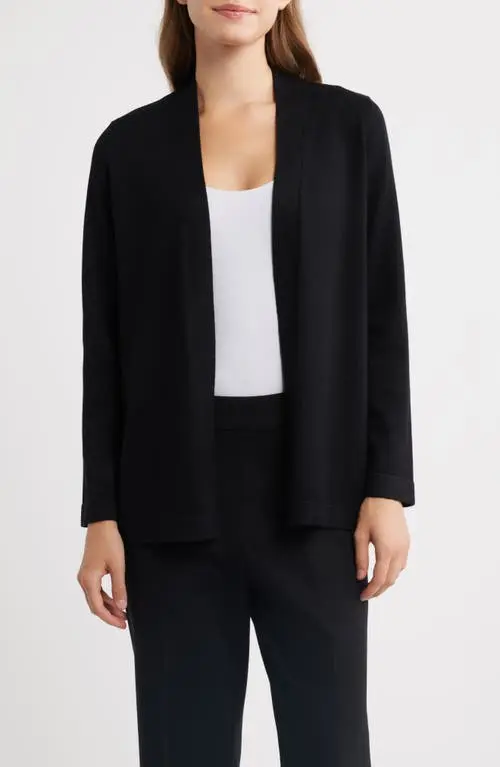 Anne Klein Chatham Open Front Cardigan - Black
