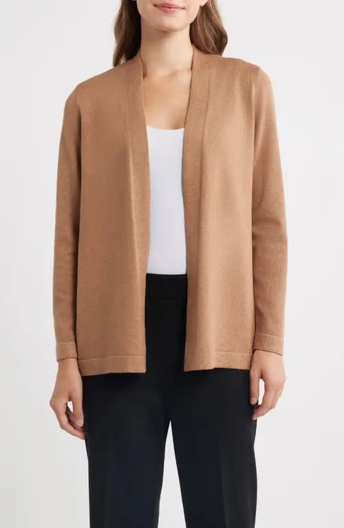 Anne Klein Chatham Open Front Cardigan - Vicuna