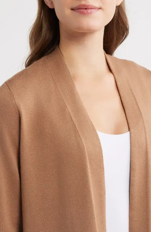 Anne Klein Chatham Open Front Cardigan - Vicuna