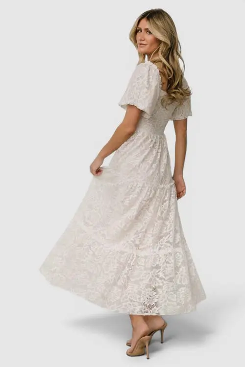 BALTIC BØRN Aspen Smocked Lace Maxi Dress