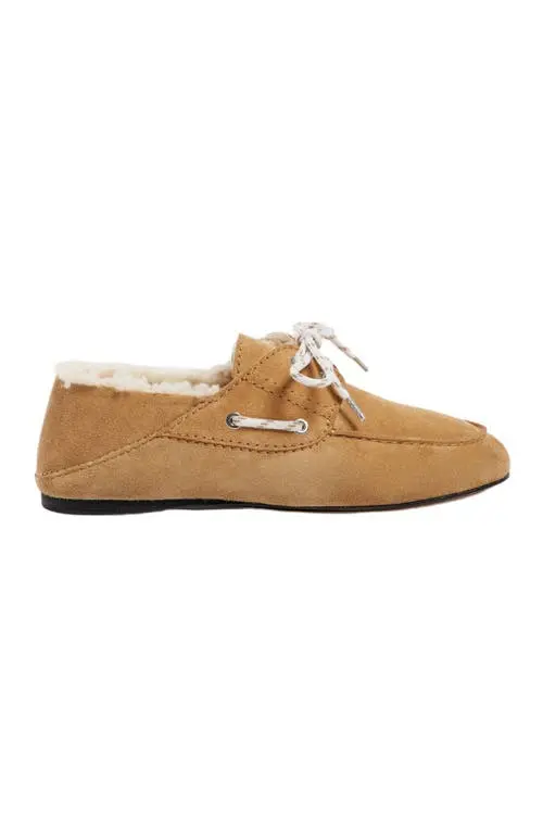 Sandro Shearling Boat Shoes