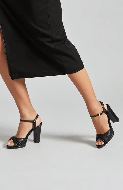 ELIZEE Simone Sandal Leather Platform Heel