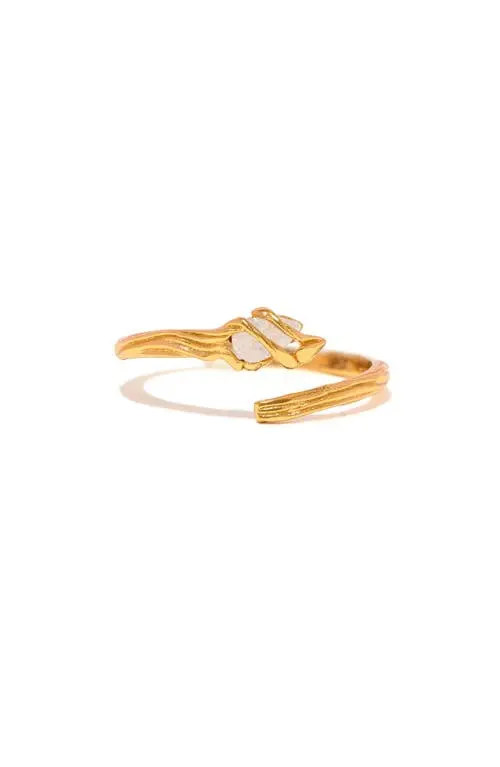 GIRLS CREW Gandalf Staff Cubic Zirconia Ring - Gold