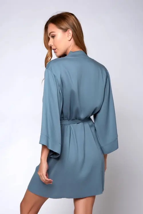 ICOLLECTION Organic Cotton And Tencel Blend Robe
