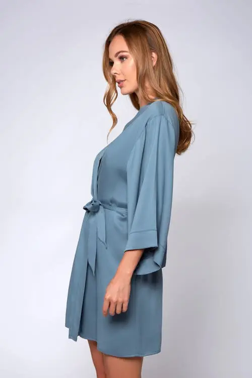 ICOLLECTION Organic Cotton And Tencel Blend Robe