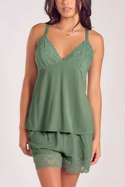 ICOLLECTION Sage Modal Chemise And Short Set