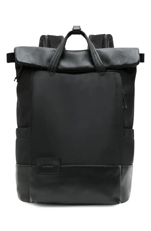 AIMEE Power Move Leather Laptop Backpack - Black