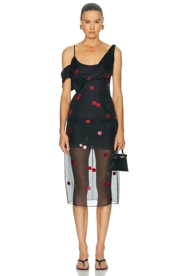 Monse Printed Silk Scarf Top