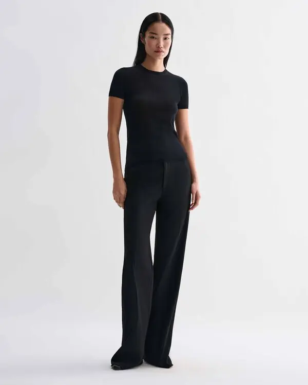 Veronica De Piante Bea Knit Top In Superfine Merino - Black