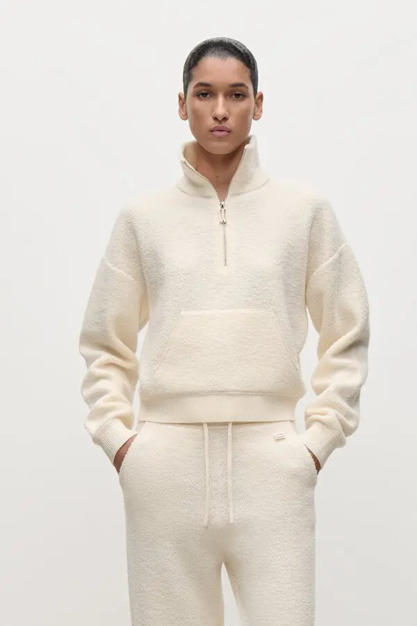 Victoria Beckham Cashmere And Merino Wool Blend Joggers - Ivory